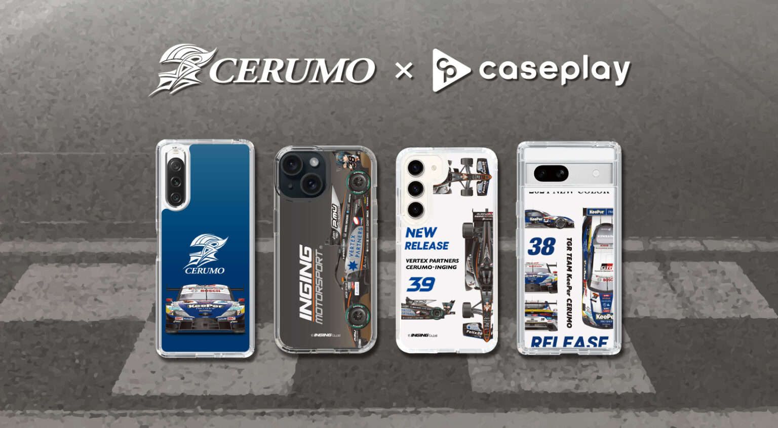 SUPER GT参戦のレースチーム「CERUMO」のスマートフォンケース新デザインが、 “機種×コンテンツ×デザイン”で豊富なスマホアクセサリーを取り揃えるcaseplayから登場！ GT38 ...